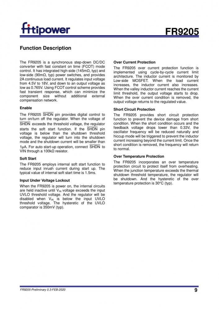 FR9205S6 datasheet page 9