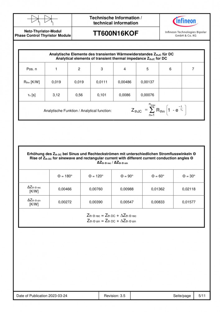 TD600N16KOF technical document page 5