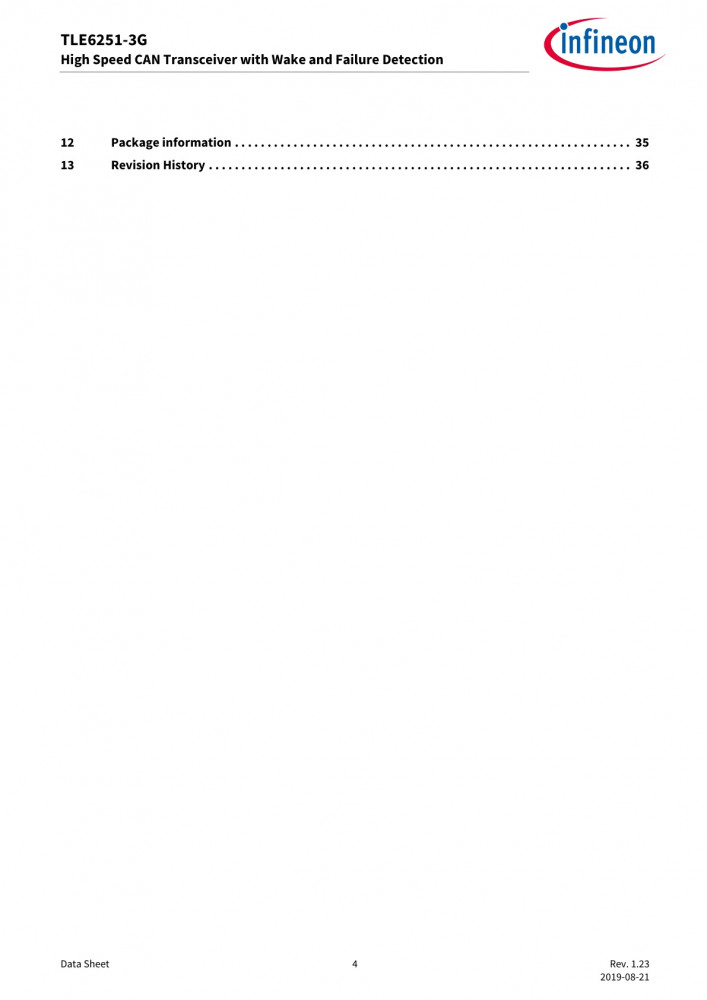 TLE6251-3G datasheet page 4