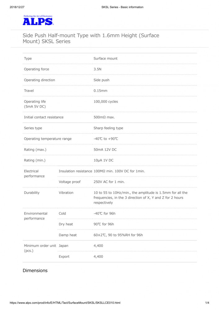 SKSLLCE010 product dimensions