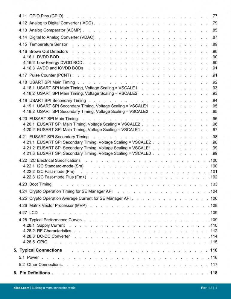 EFR32BG26 technical document page 7