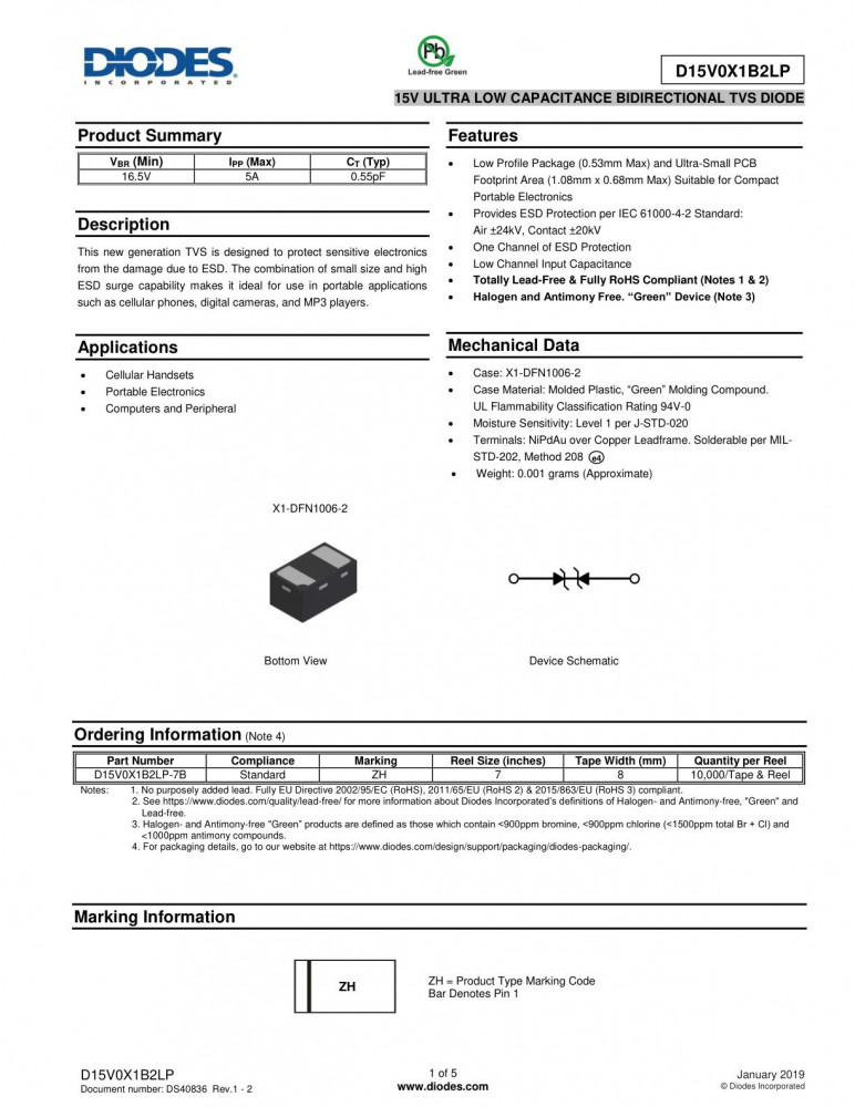 D15V0X1B2LP-7B datasheet page 1