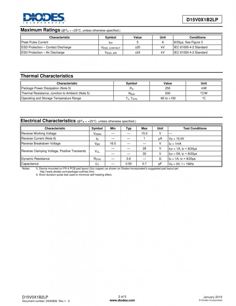 D15V0X1B2LP-7B datasheet page 2