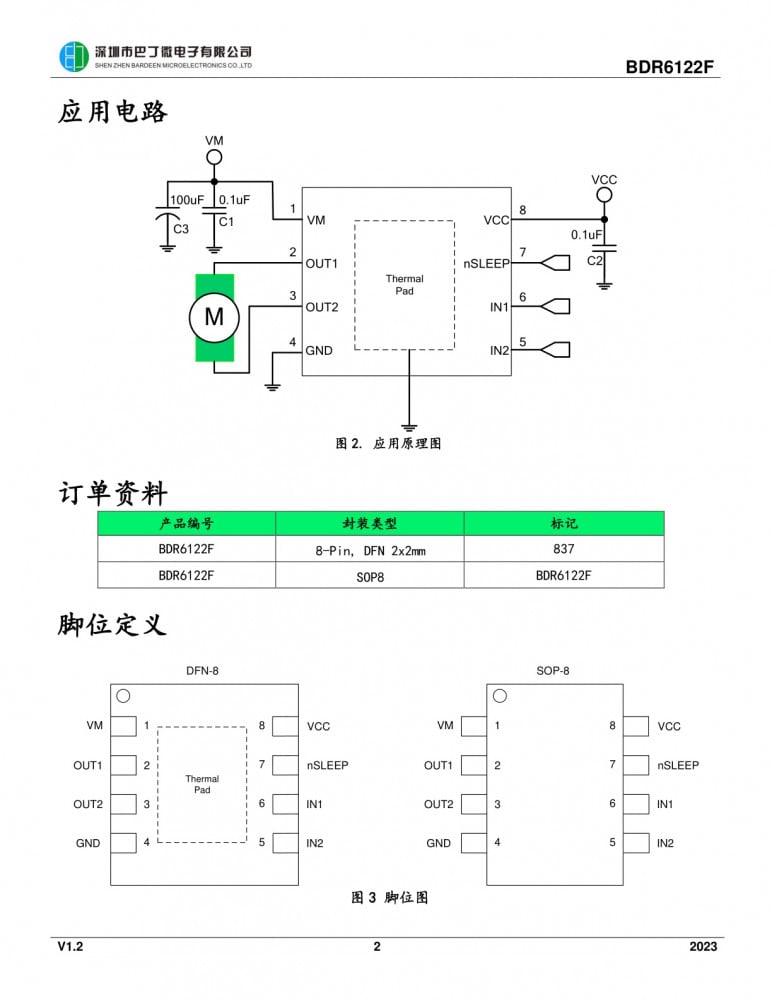 BDR6122F datasheet page 2