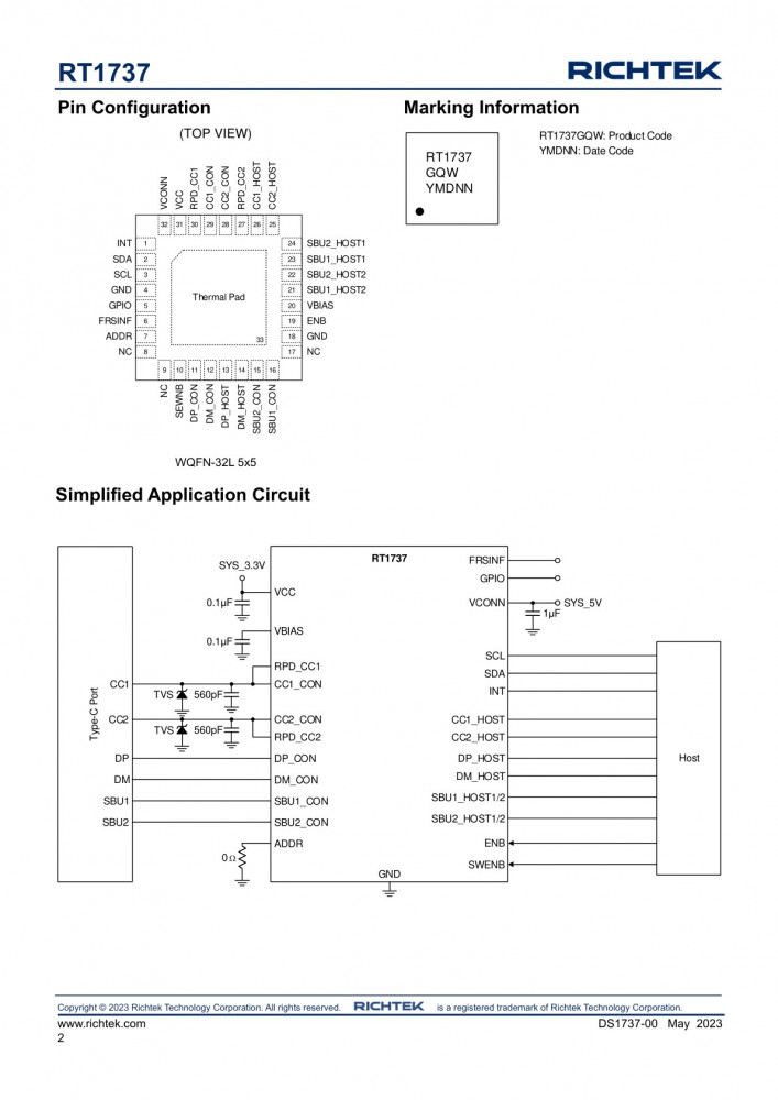 RT1737 datasheet page 2