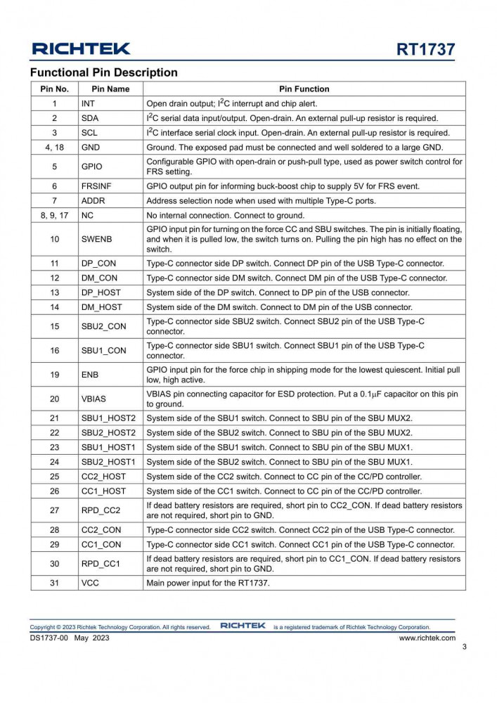 RT1737 datasheet page 3