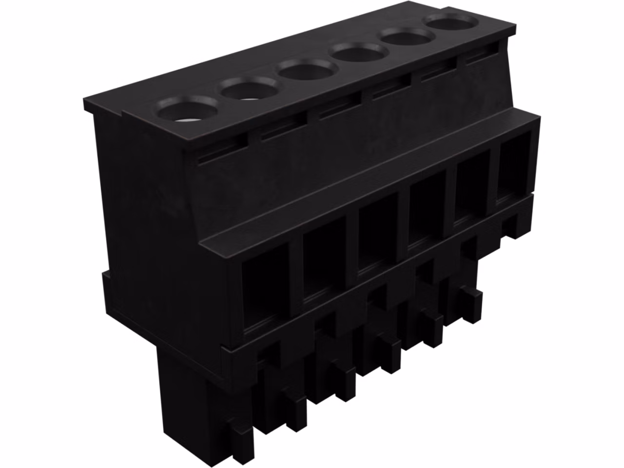 3.81mm Pitch Eurostyle Vertical Plug, with Standard Imprinting, Front Wire Entry, Gold (Au) Plated, Black, 6 Circuits for sale