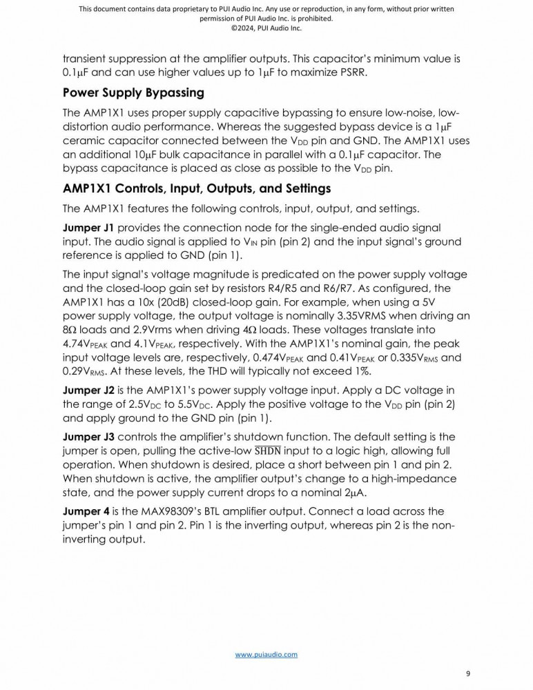 AMP1X1 datasheet page 9