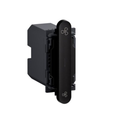 Arteor Advance - Smart in wall wireless fan switch matt black - Zigbee connected control - Battery powered - Works with Alexa for sale