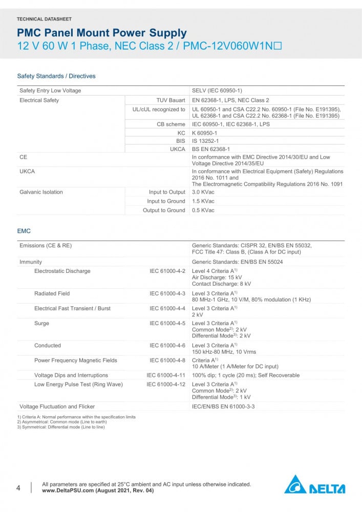 DELTA PMC datasheet page 4