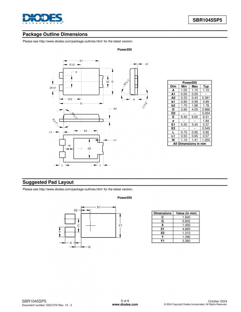 SBR1045SP5-13 datasheet page 5