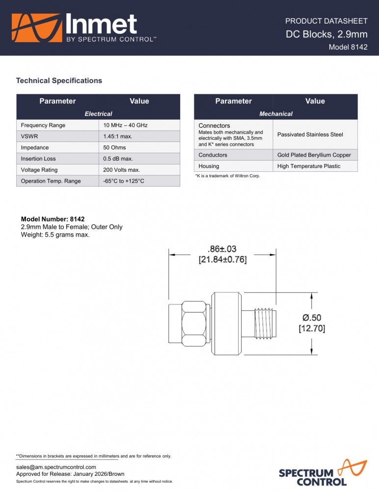 Spectrum Control 8142 product document image