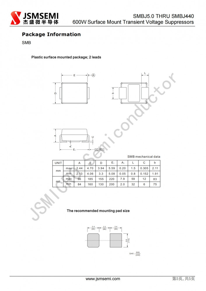 SMBJ series datasheet page 5