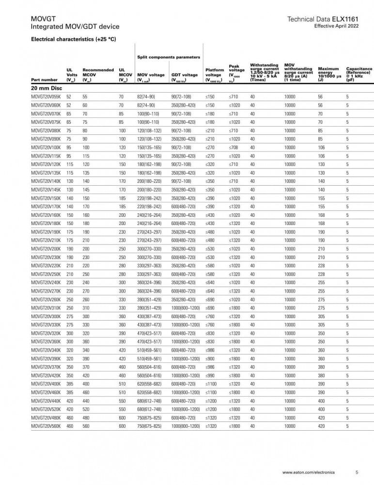 EATON MOVGT technical document page 5