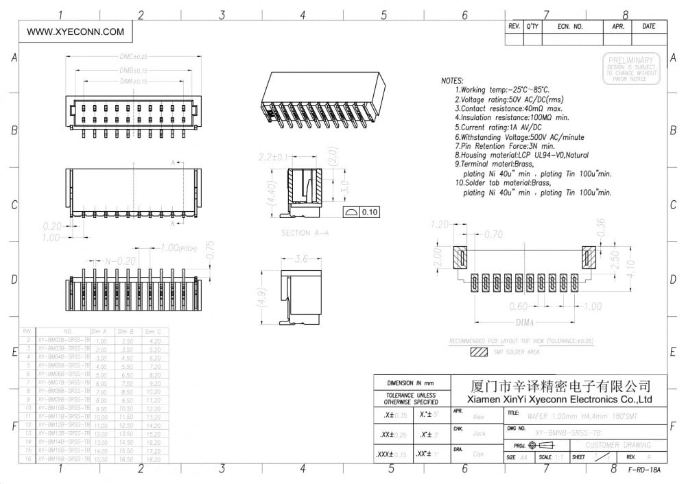 XY-BM04B-SRSS-TB technical document preview