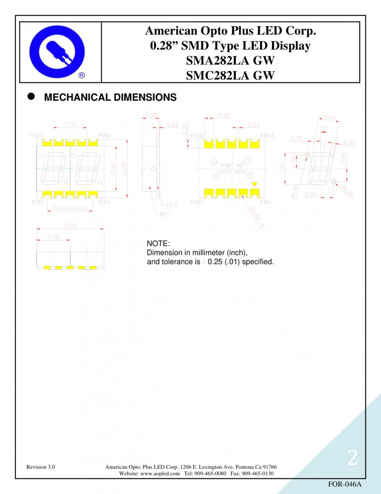 SMA282LA datasheet page 2