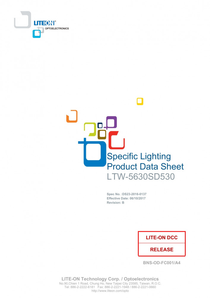 LTW-5630SD530 datasheet page 1