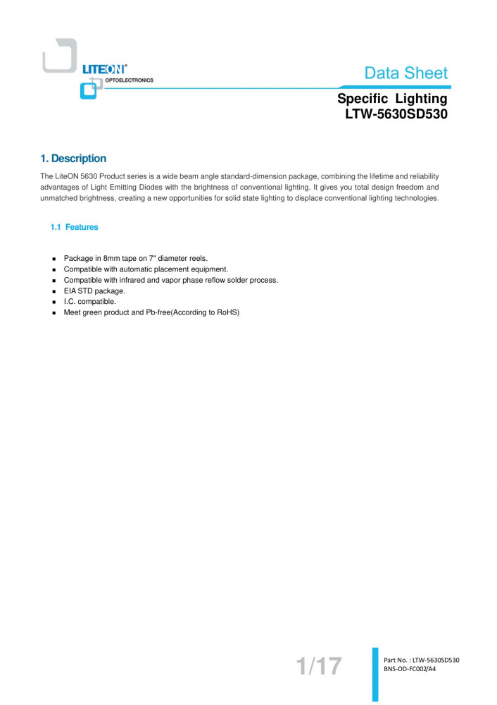 LTW-5630SD530 datasheet page 2