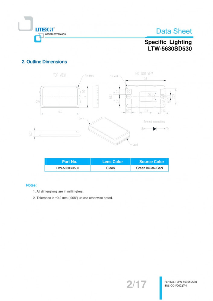LTW-5630SD530 datasheet page 3