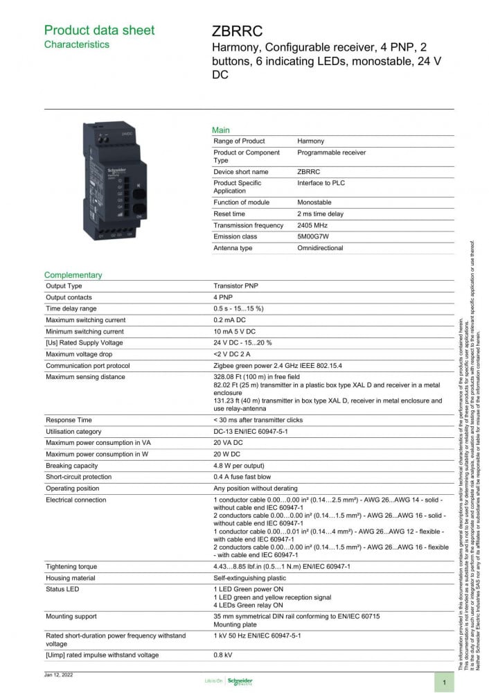 ZBRRC technical document page 1