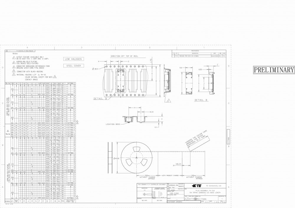 TE Connectivity document page 1