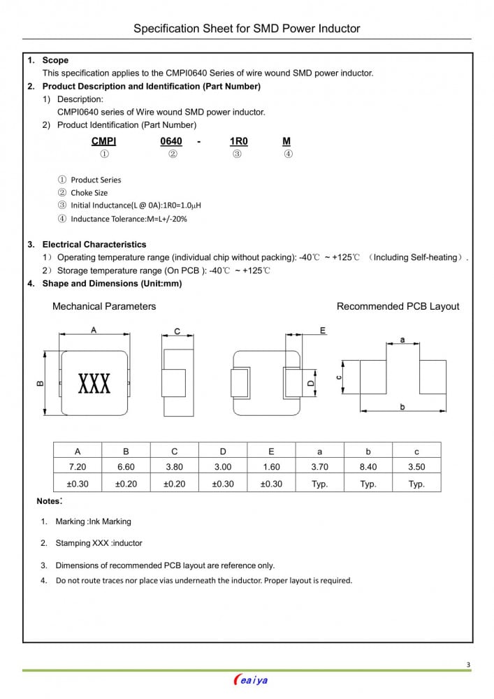 CMPI0640 specification sheet page 3