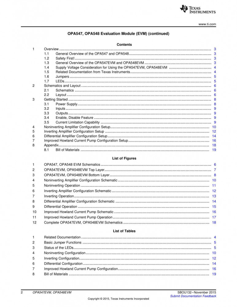 OPA548EVM document preview, page 2