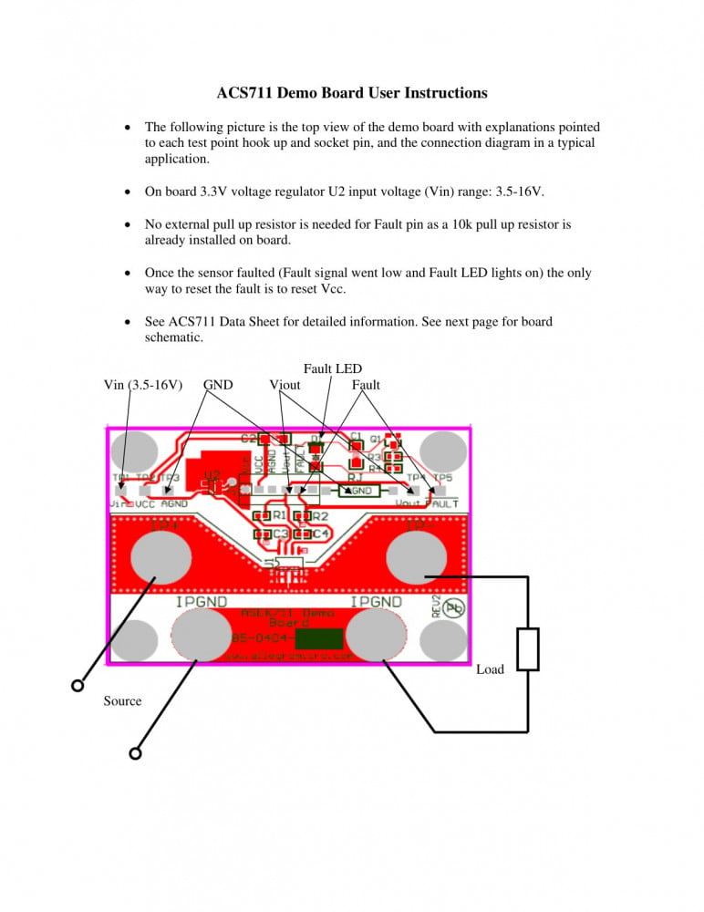 ACS711 Demo Board user instructions page 1