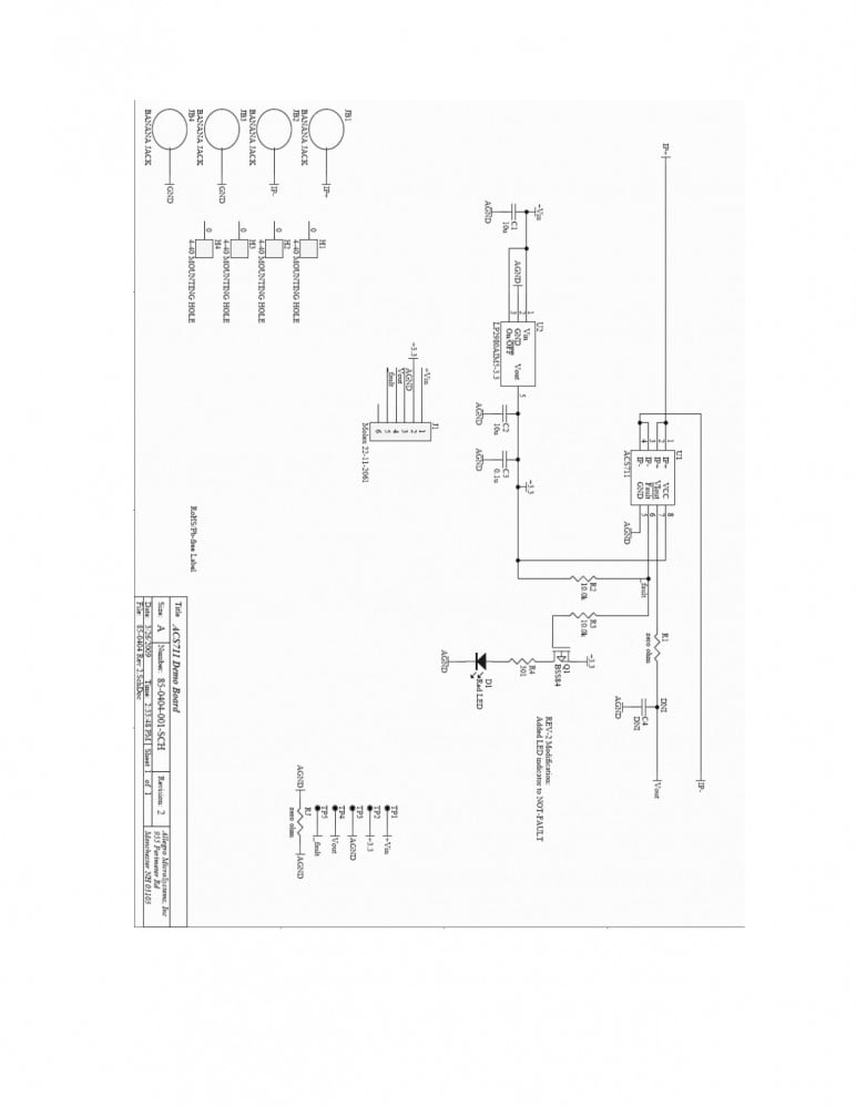 ACS711 Demo Board schematic page