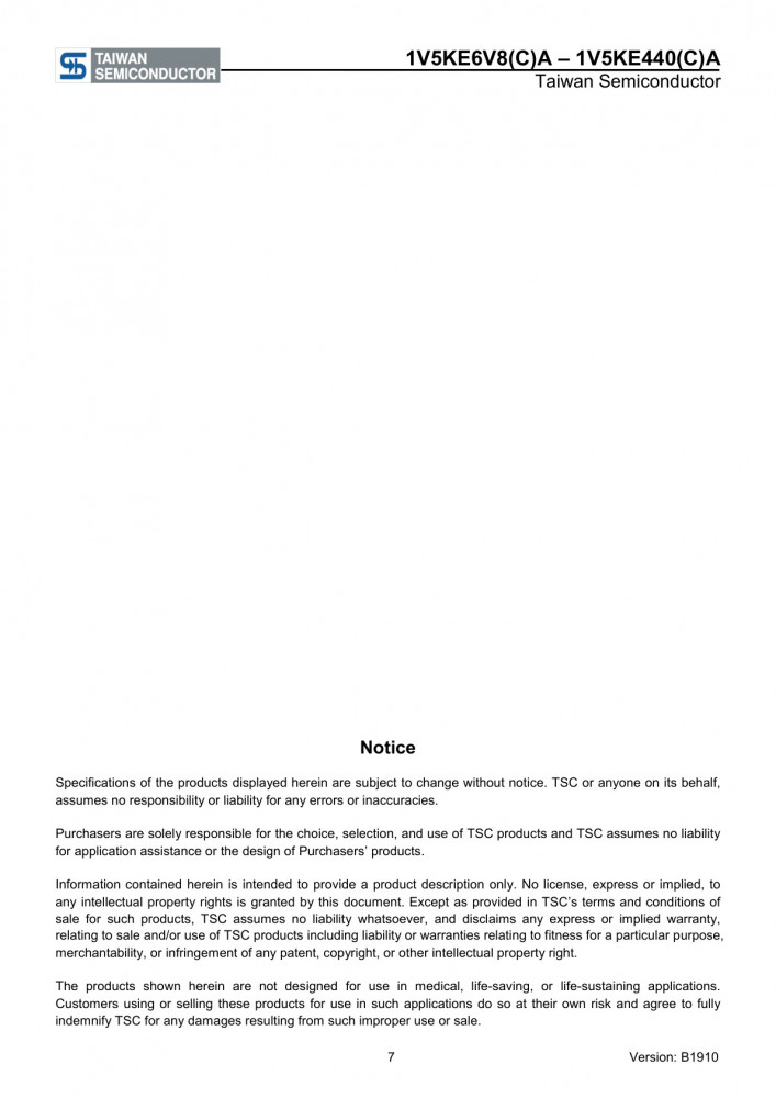 Datasheet page 7