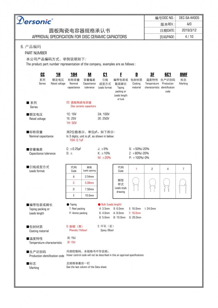 Dersonic approval specification page 6