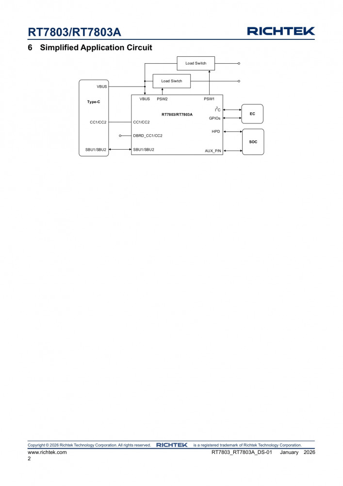 RT7803/RT7803A document preview, page 2