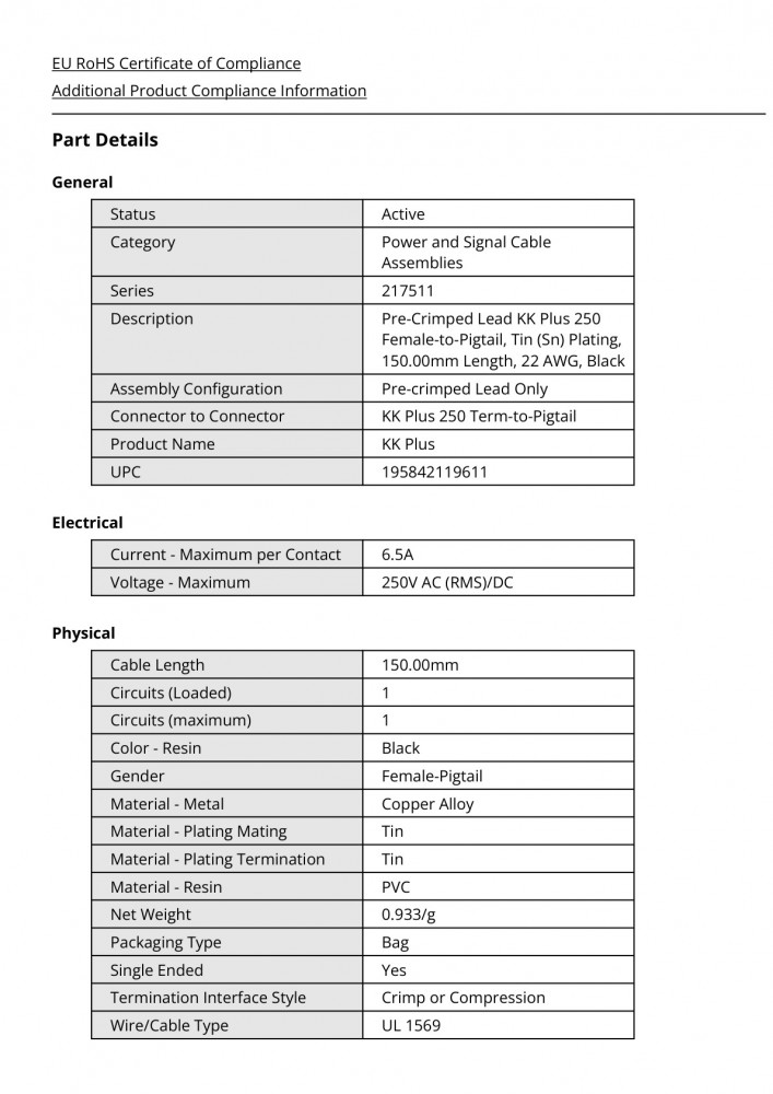 MOLEX 2175111122 drawing preview, page 2