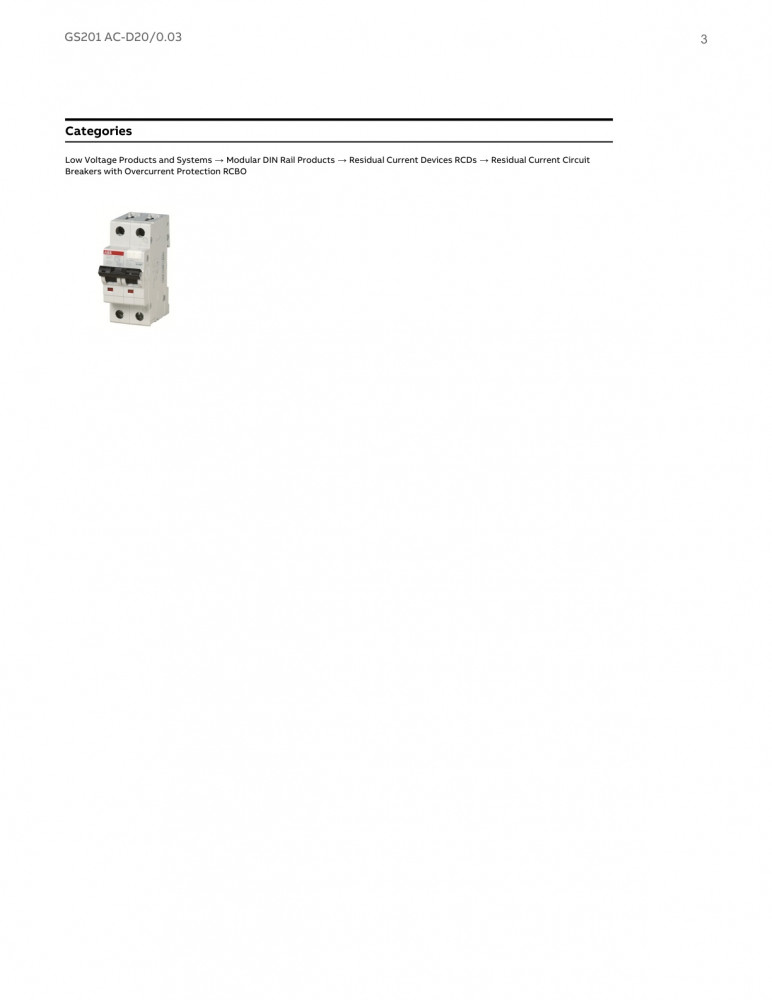 GS201 AC-D20/0.03 technical document page 3