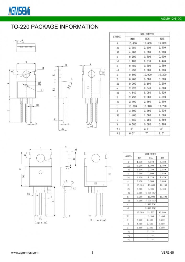 AGMH12N10C datasheet page 8