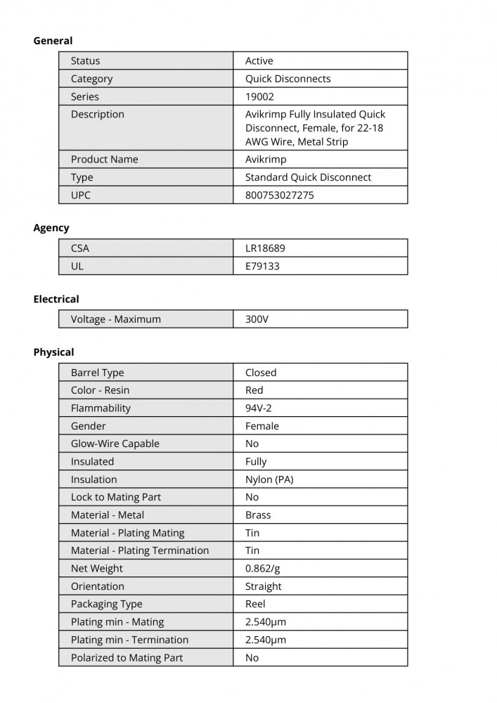190020023 product document image, page 2