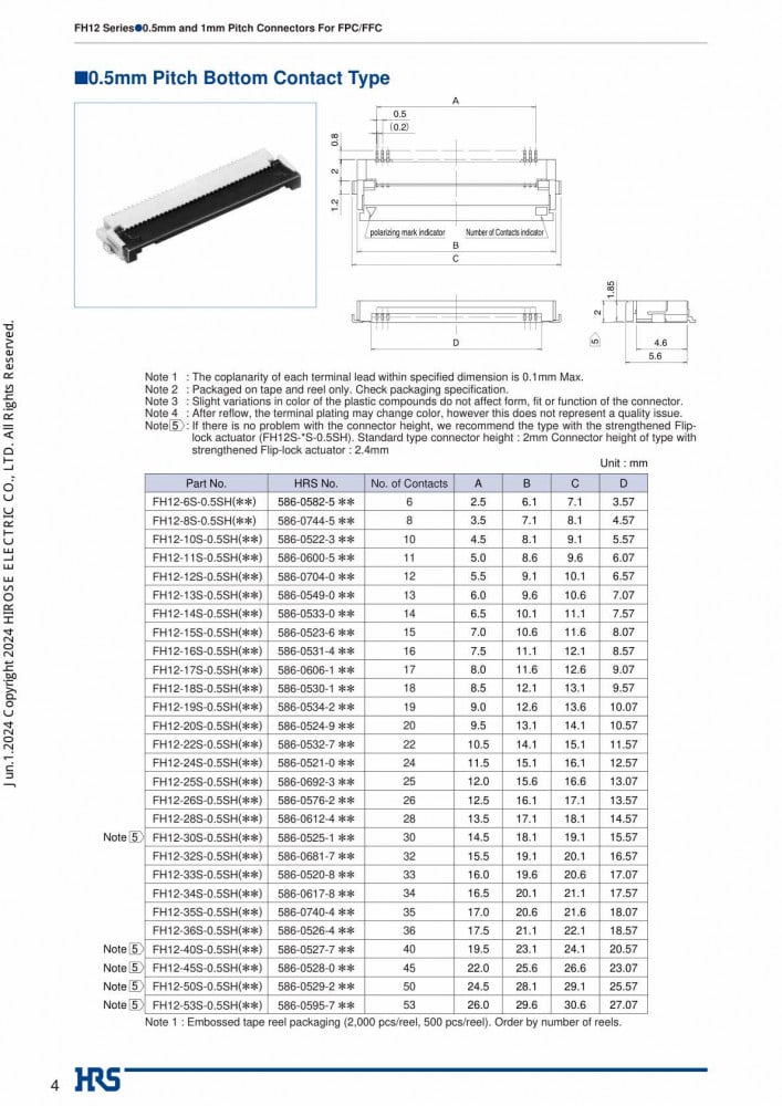 HRS FH12 datasheet page 4