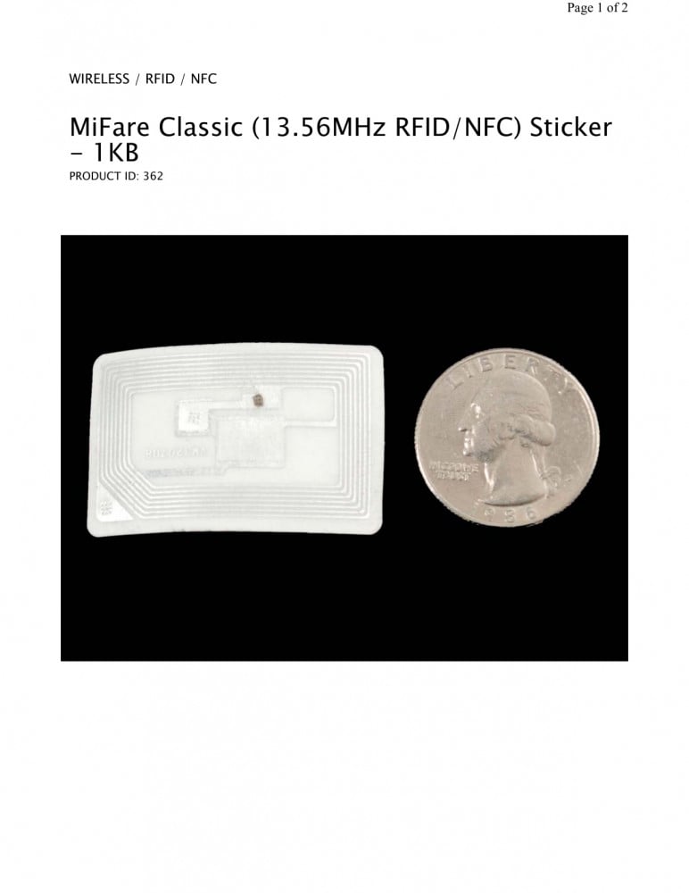 Adafruit 362 technical document page 1