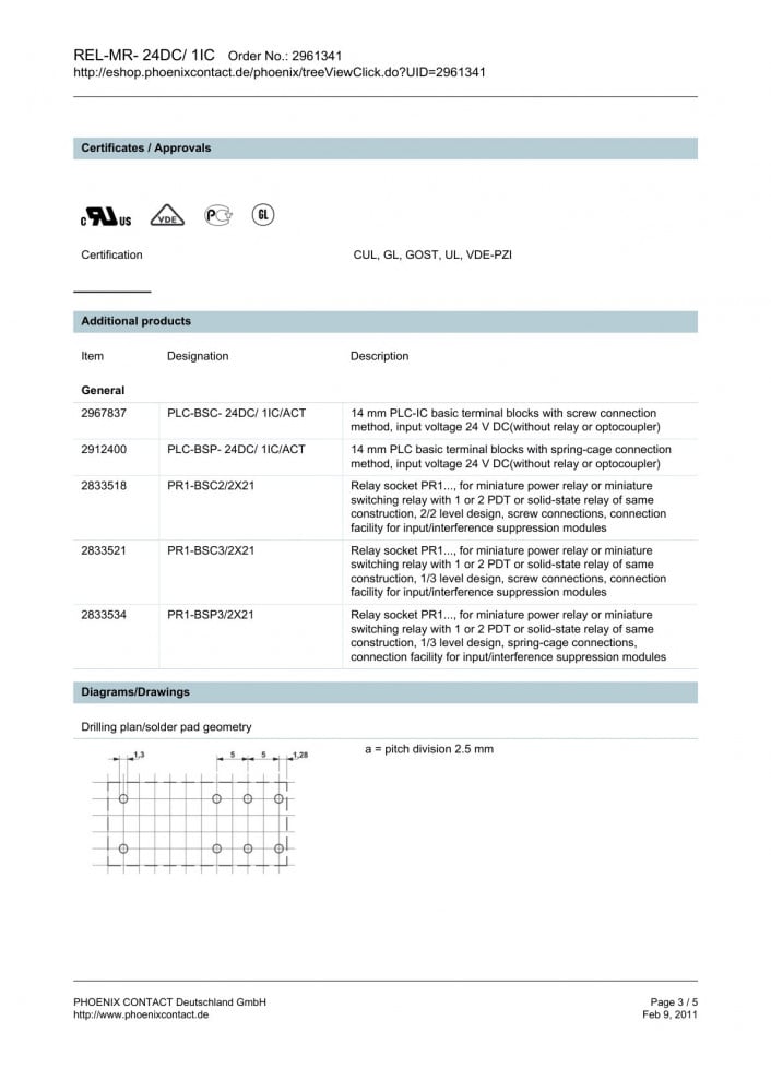 Phoenix Contact 2961341 technical document page 3