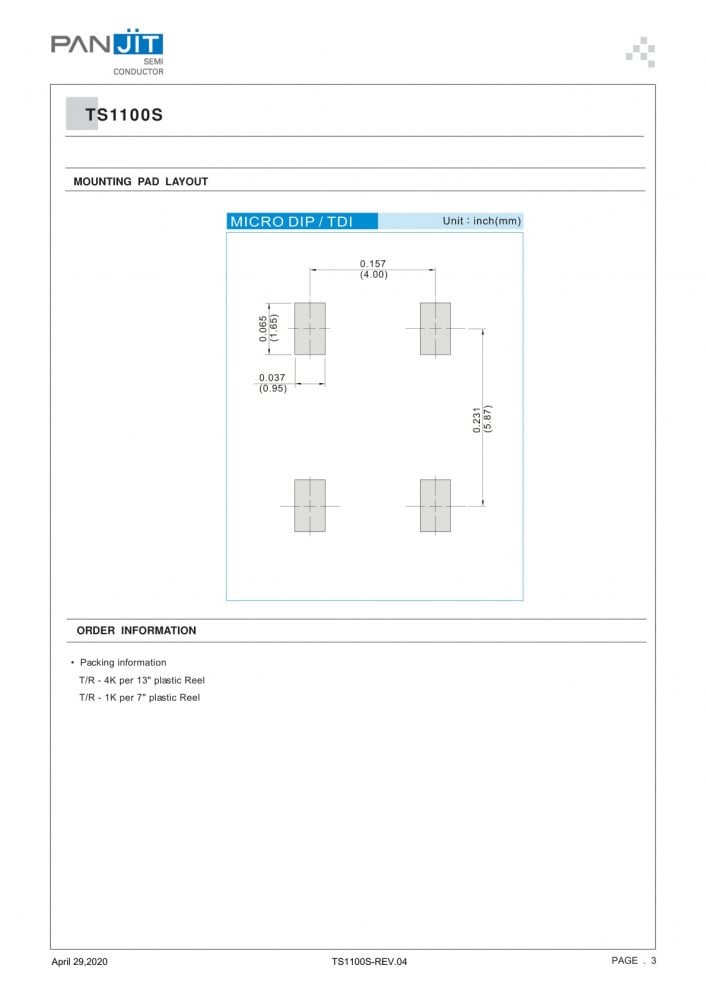 TS1100S datasheet page 3