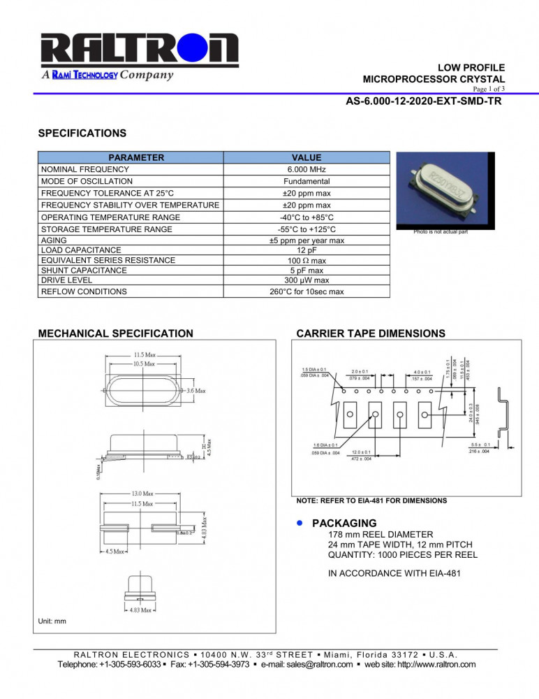AS-6.000-12-2020-EXT-SMD-TR technical document page 1