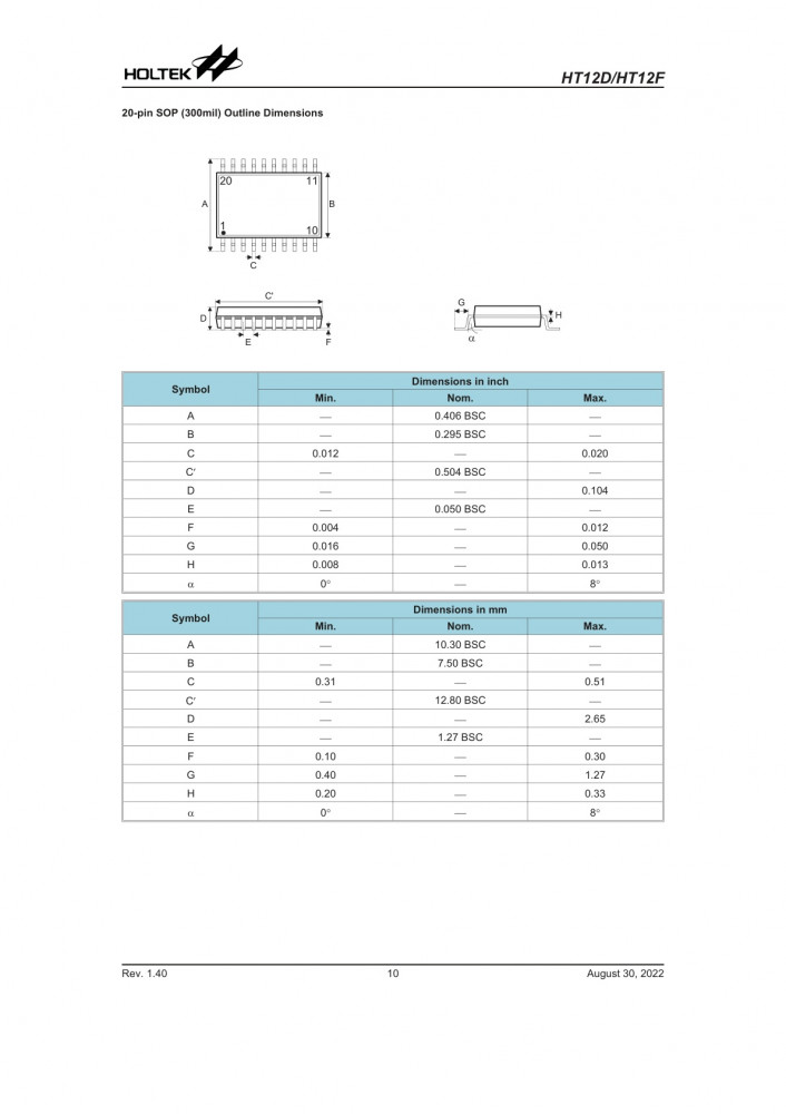 HT12D datasheet page 10