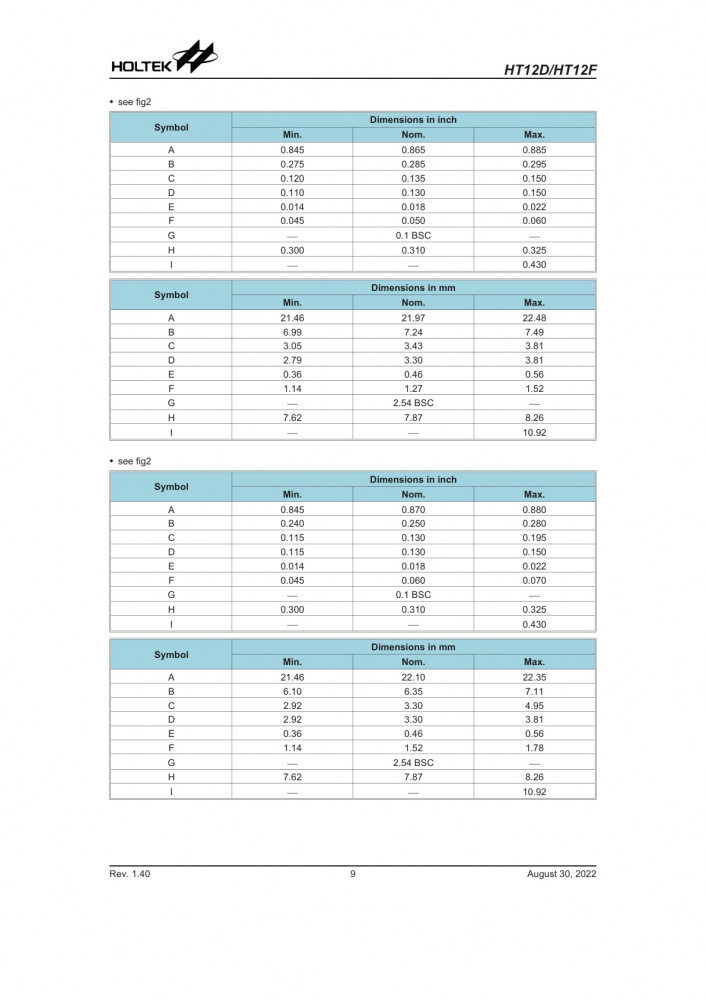 HT12D datasheet page 9