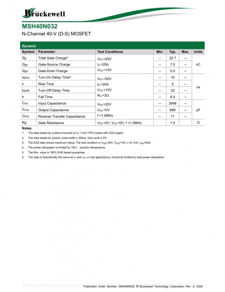 MSH40N032 datasheet page 3