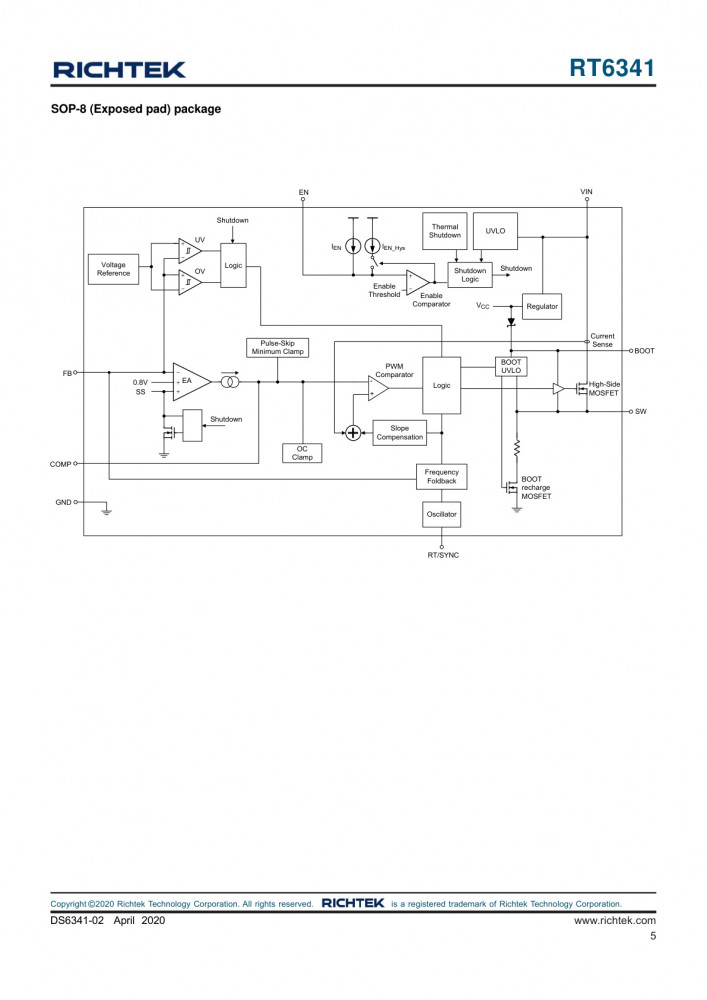 RT6341 datasheet page 5
