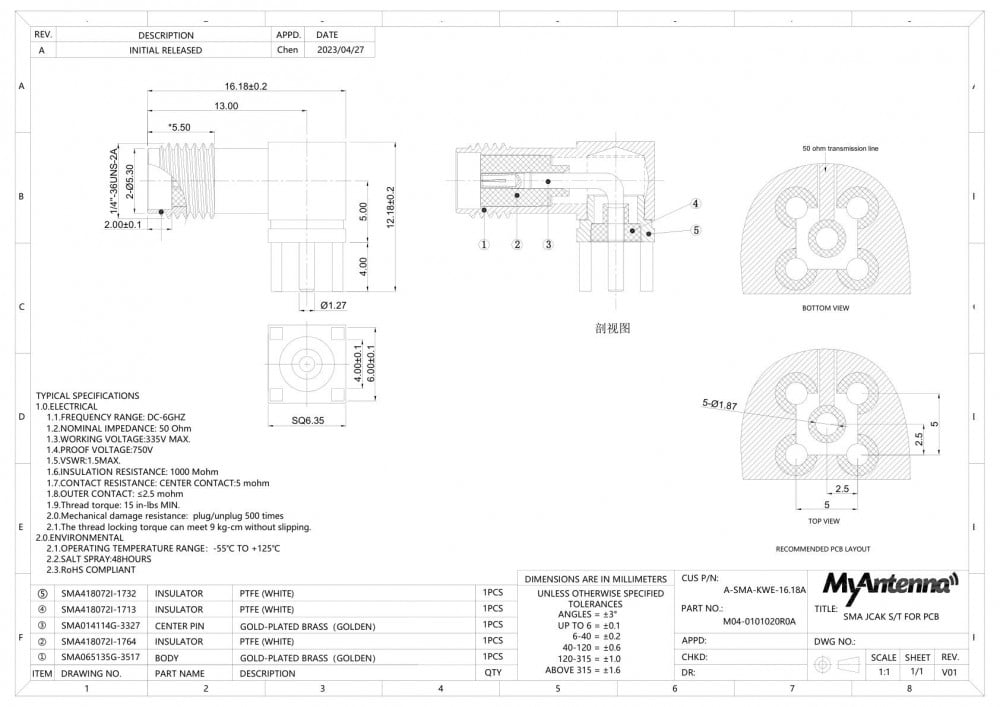 A-SMA-KWE-16.18A official drawing page
