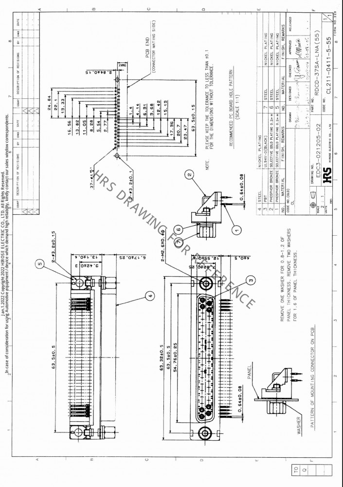 RDCD-37SA-LNA(55) technical document preview