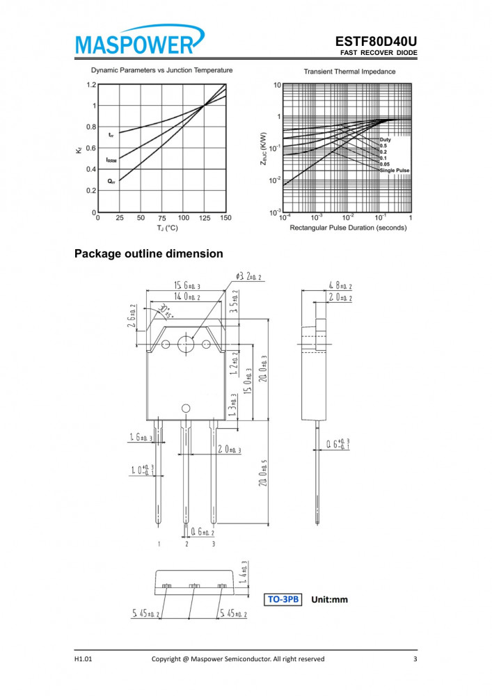 ESTF80D40U technical document page 3