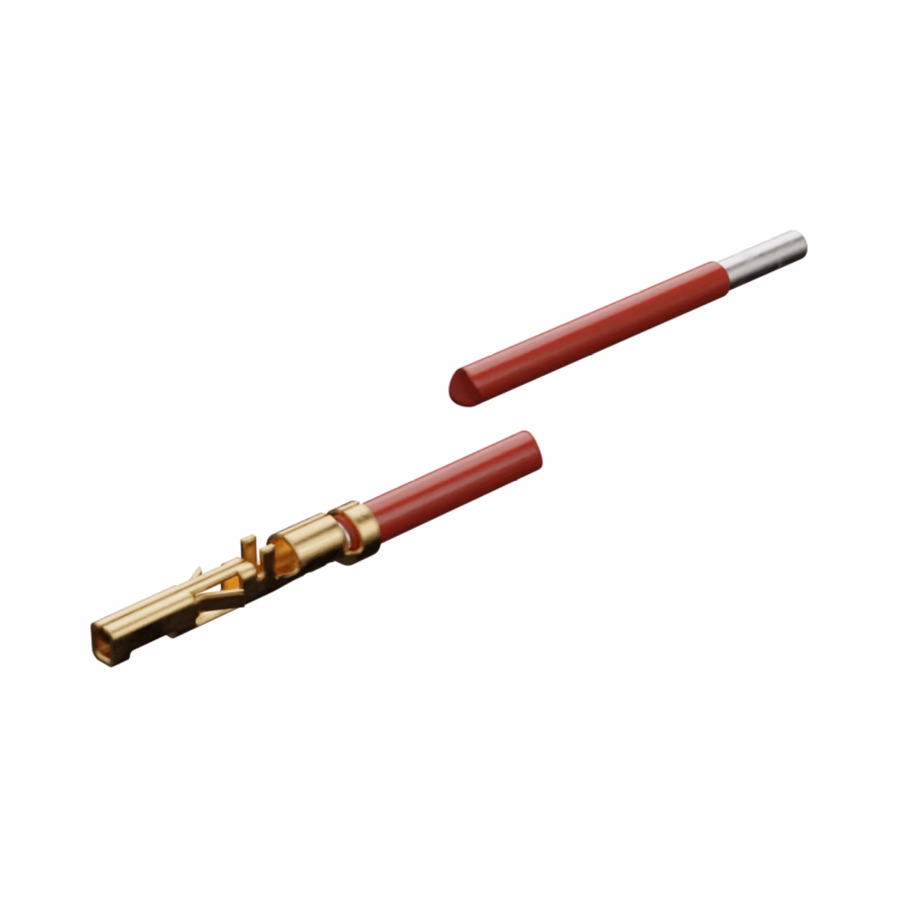 Pre-Crimped Lead Micro-Fit 3.0 Female-to-Pigtail, Gold (Au) Plating, 225.00mm Length, 20 AWG, Red for sale