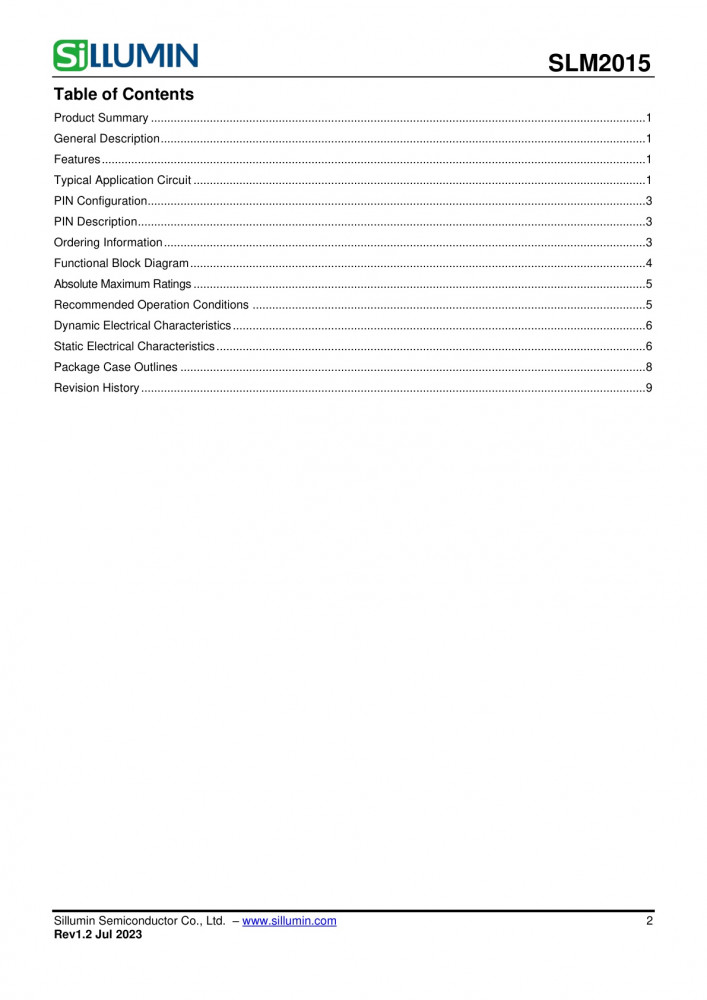 SLM2015 datasheet page 2